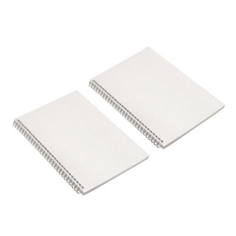 B5 Graph Clear Hardcover Spiral Notebooks 80 Sheets 160 Pages Grid Paper 2 Pack