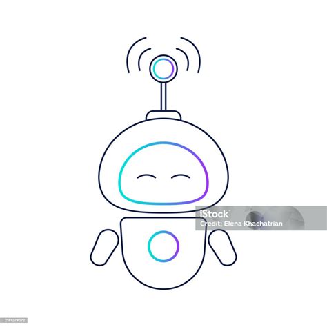 Vector Icon Robot Logo Chat Bot Robot Virtual Assistance Stock