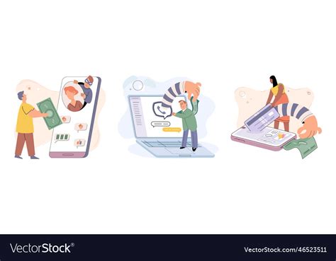Hacker Activity Big Set Hacking Computer Vector Image