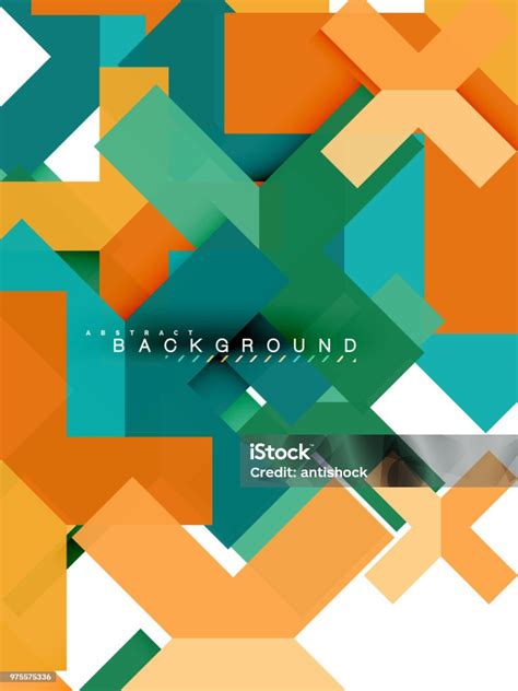 여러 가지 빛깔된 추상적인 기하학적 도형 기하학 배경 웹 배너에 대 한 0명에 대한 스톡 벡터 아트 및 기타 이미지 0명 3차원 형태 구도 Istock