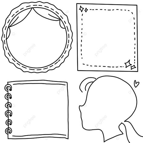 핸드 드로잉 심 플 하고 싱 그 러 운 테두리 일러스트 메 이 드 소재 손으로 그린 단순한 틀 Png 일러스트 및 Psd 이미지 무료 다운로드 Pngtree