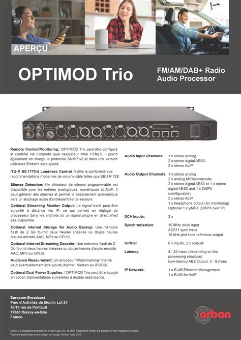 Orban Trio Eurocom Broadcast