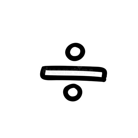 Math Symbol Divide Outline Font In Outline Bubble Style Isolated On White Background For