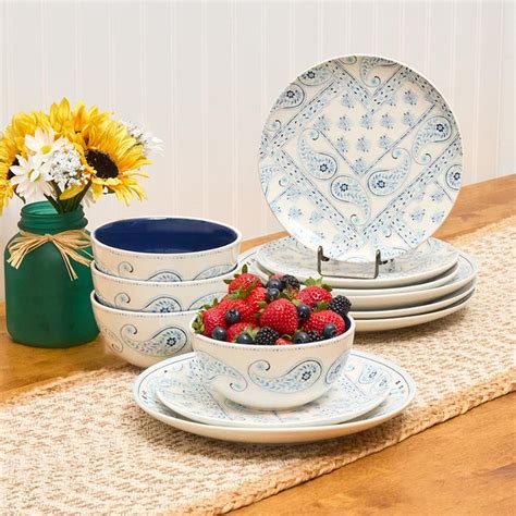 Dolly Parton Stoneware Everyday Paisley 12 Pc Dinnerware Set Ltd