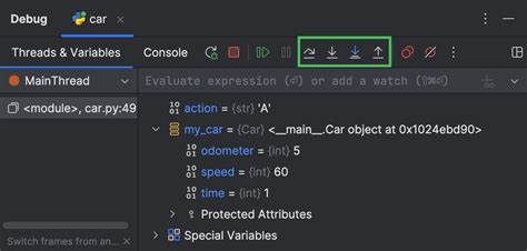 Step Through The Program Pycharm Documentation