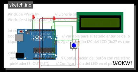 Encender Led Wokwi Esp32 Stm32 Arduino Simulator