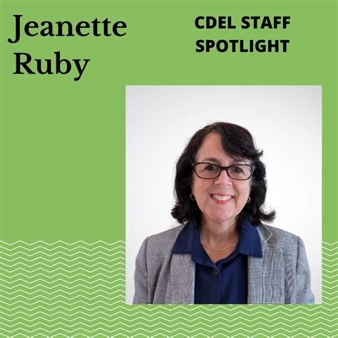 Cdel Is Pleased To Announce And Welcome Cdels Development Director Jeanette Ruby Sheher To