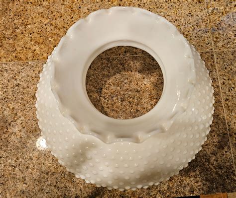 Large Vintage Hobnail Milk Glass Lamp Shade Etsy