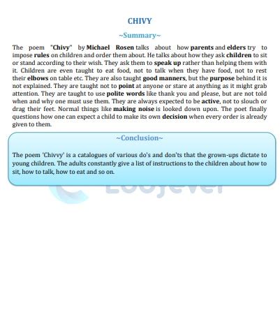 Class Chivy Questions And Answers