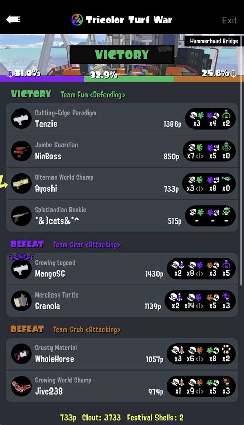 Won My First Tri Color Turf War Ever Rsplatoon