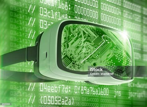 Virtual Reality Glasses Futuristic Hacker Internet Technology And