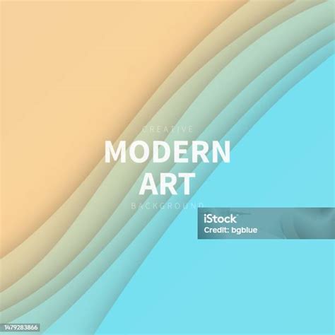 파란색 추상 물결 모양 종이 컷 배경 트렌디한 3d 디자인 3차원 형태에 대한 스톡 벡터 아트 및 기타 이미지 3차원 형태 곡선 그라데이션 Istock