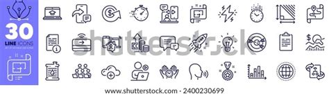 Technical Algorithm Cloud Computing Startup Rocket Stock Vector Royalty Free 2400230699