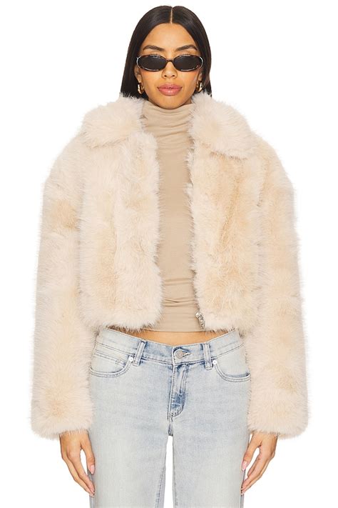 Blanknyc Crop Faux Fur Jacket In Gram Momen Revolve