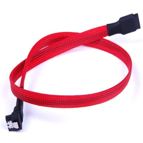 Sas Ssd High Speed 6gbps Sata3 Cable High Density Sleeved Red Moddiy
