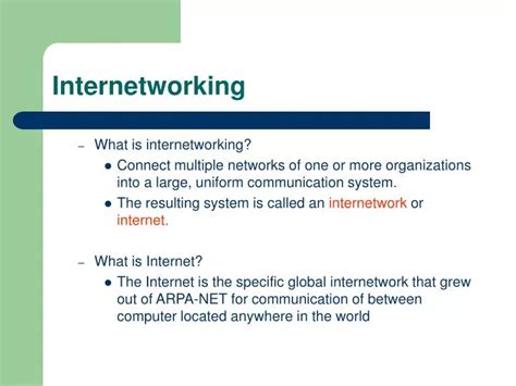 PPT Internetworking PowerPoint Presentation Free Download ID