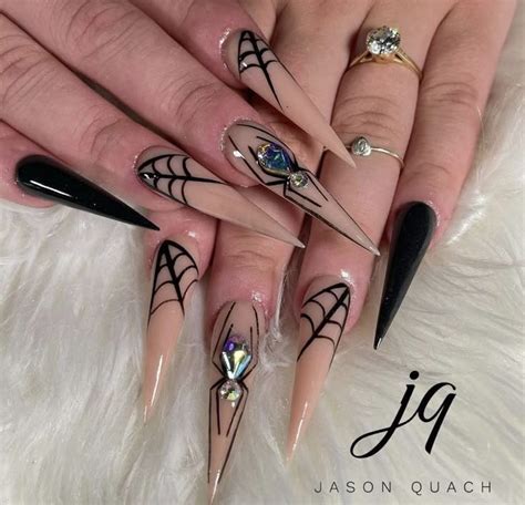 𝐊𝐈𝐘𝐎𝐎𝐌𝐈𝐒𝐅𝐀𝐈𝐑𝐘 Acrylic Nails Stiletto Horror Nails Halloween Nails