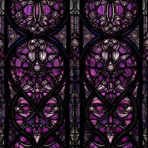 Premium Photo A Stained Glass Window With Purple And Blue Colors And