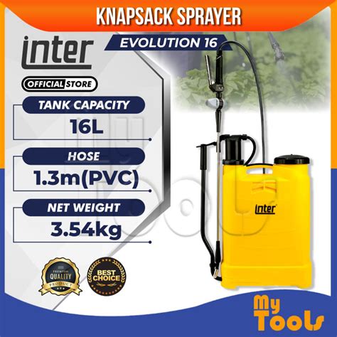 Mytools Inter Evolution 16 Knapsack Sprayer 16l Tank Pump Racun Lazada