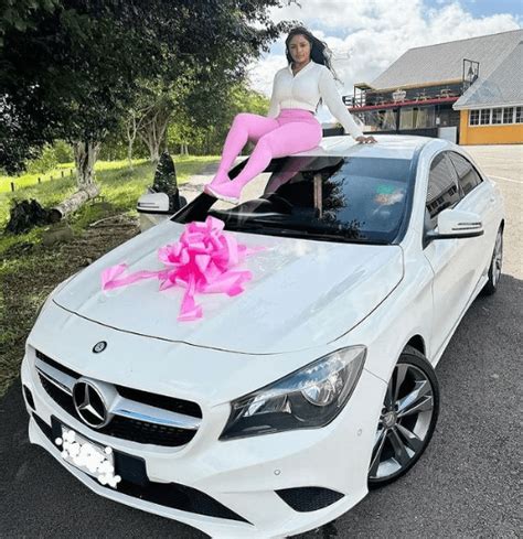 Kizzy Don Sitting Pretty On Her New Benz YARDHYPE