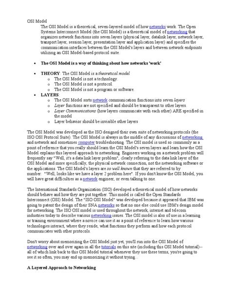 osi model pdf osi model communications protocols