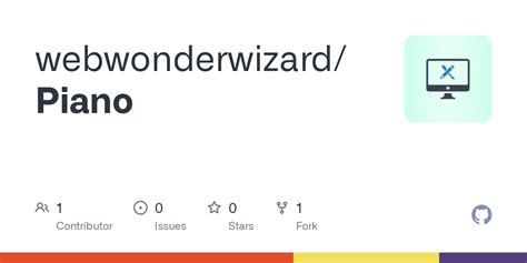 Github Webwonderwizardpiano