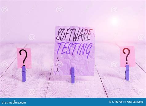 Text Sign Showing Software Testing Conceptual Photo Evaluate The Functionality Of A Software