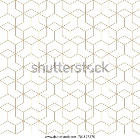 Seamless Geometric Line Grid Vector Cubes Stock Vector Royalty Free 701897275