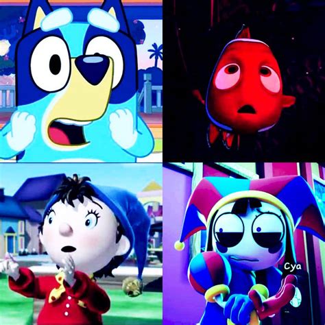 Bluey And Nemo Meets Noddy And Pomni By Brad090904 On Deviantart