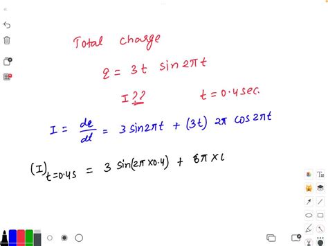 Solved The Total Charge Entering A Terminal Is Given By Q 3t Sin2 Piet Determine The Current At