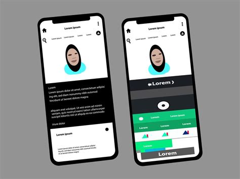 Blogging Sites User Interface Design For Mobile Application Vector