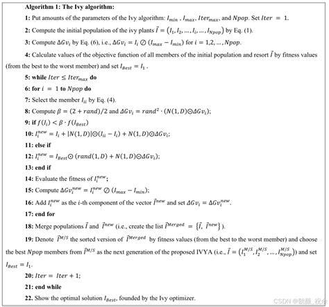2024年常春藤优化算法ivyaivya算法 Csdn博客