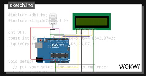 Lcd With Humidity And Temperature Wokwi Esp32 Stm32 Arduino Simulator