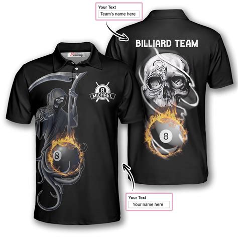 Grim Reaper Custom Billiard Shirts For Men Primesty