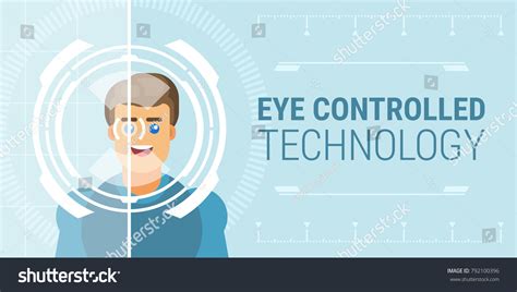 Eye Controlled System Scanning Eye Retina Stock Vector Royalty Free 792100396 Shutterstock