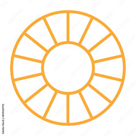 Pie Chart With Different Segments In A Circular Diagram Wheel Graph Divided Into Parts And