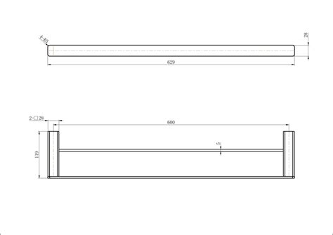 Nova Double Towel Rail 600mm 7 X Colour Options Gias Bathrooms And Tiles