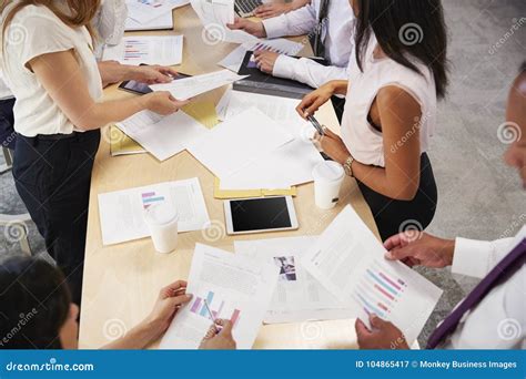Business Group Brainstorming At A Table Mid Section Stock Image Image Of Copy Millennials