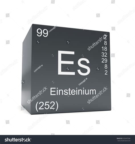 Einsteinium Chemical Element Symbol Periodic Table 스톡 일러스트 535447546