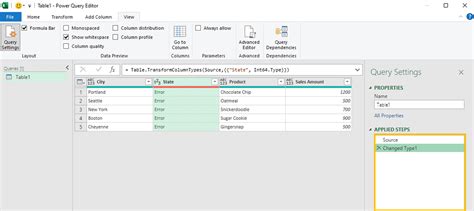 Fixing Excel Power Query Dataformaterrors