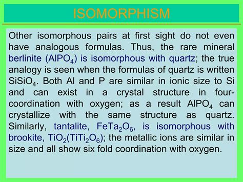 Isomorphism And Polymorphismppt Chemistry Science