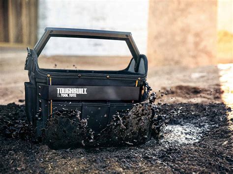 Toughbuilt Large Black Polyester 16 In Tool Tote