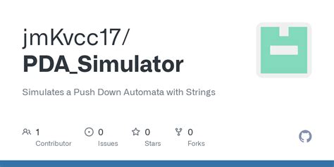Github Jmkvcc17pdasimulator Simulates A Push Down Automata With Strings