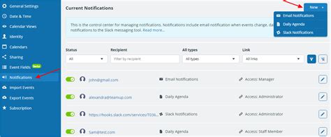 How To Manage Teamup Calendar Notifications By Email Or Via Slack