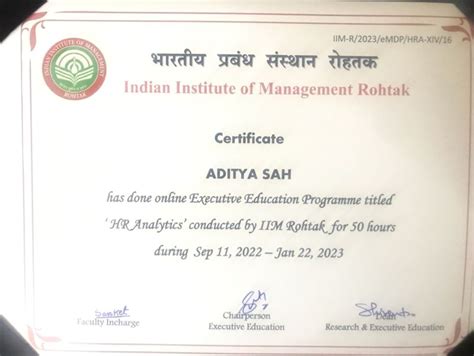 Aditya Sah On Linkedin Learning Analytics Hr Humanresources Iimrohtak Growingteam 10