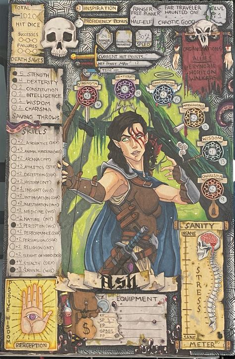 Oc Colored Custom Character Sheet For Homebrew Trpg Album On Imgur