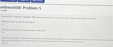 Solved Suppose r t cos πt i sin πt j 3tk represents the Chegg com