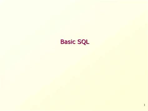 Ppt Basic Sql Powerpoint Presentation Free Download Id4373754