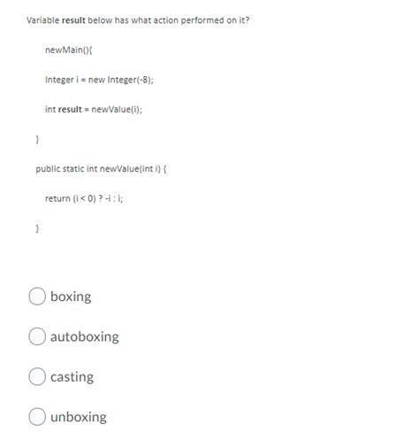 Solved Variable Result Below Has What Action Performed On
