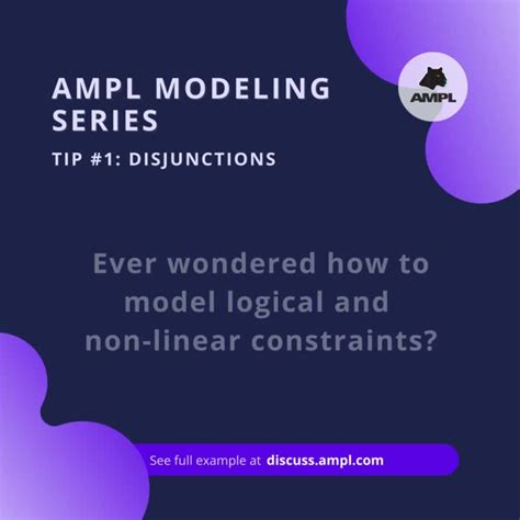 Ampl Optimization Inc On Linkedin Ampl Modeling Series Tip 1